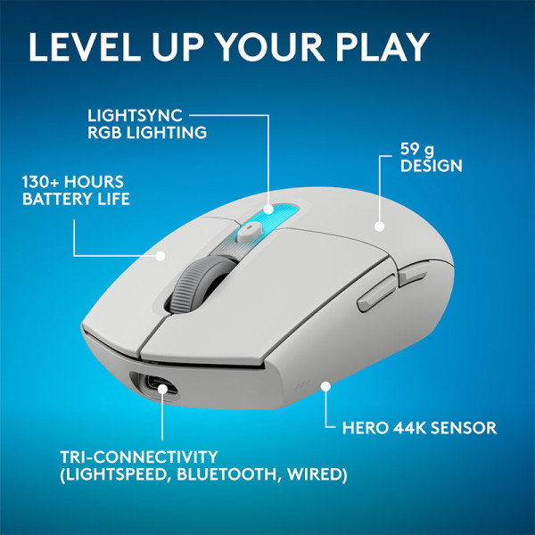 LOGITECH MOUSE 910-007749 (G304X WHT)